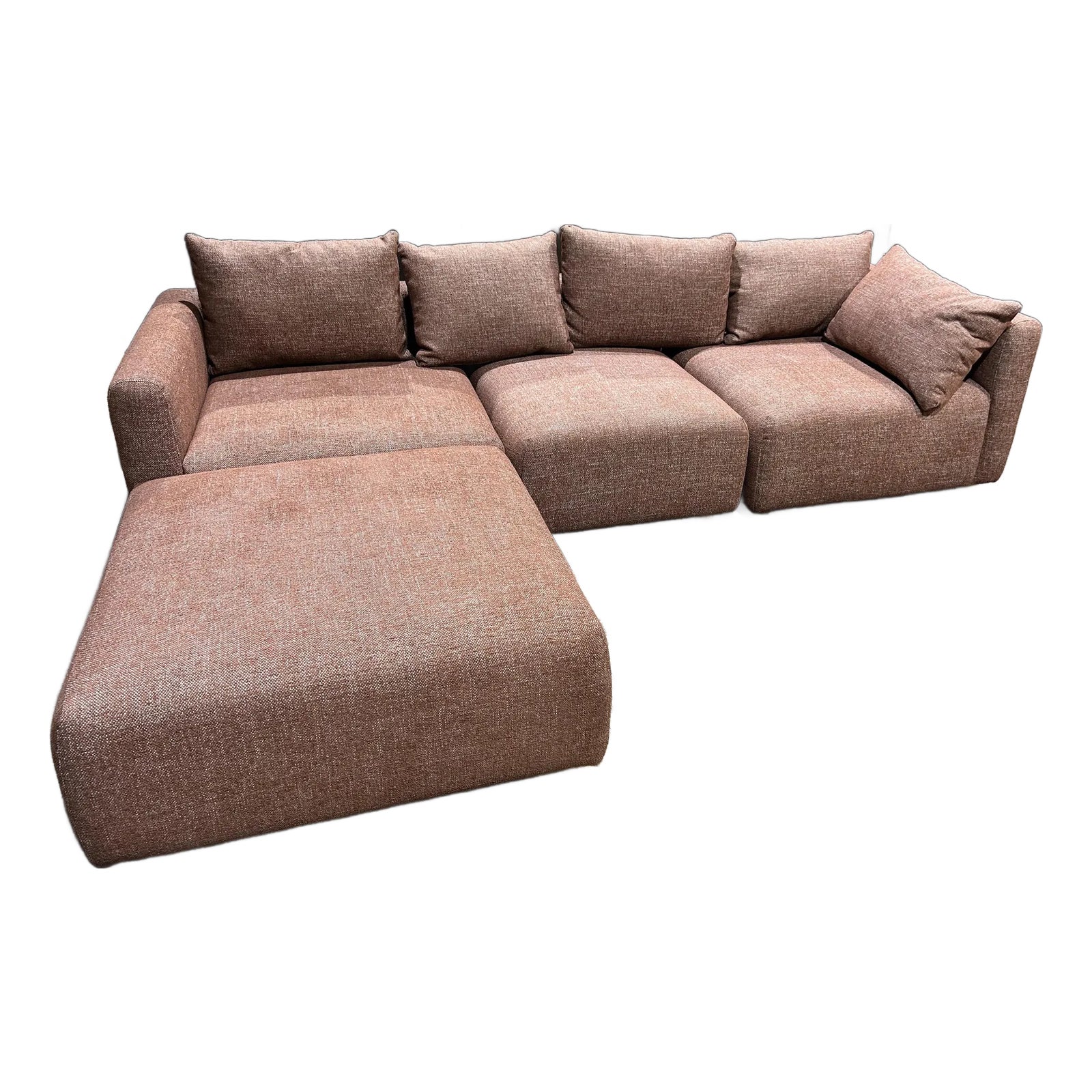 Tov 4 Piece Rust Color Sectional | Chairish