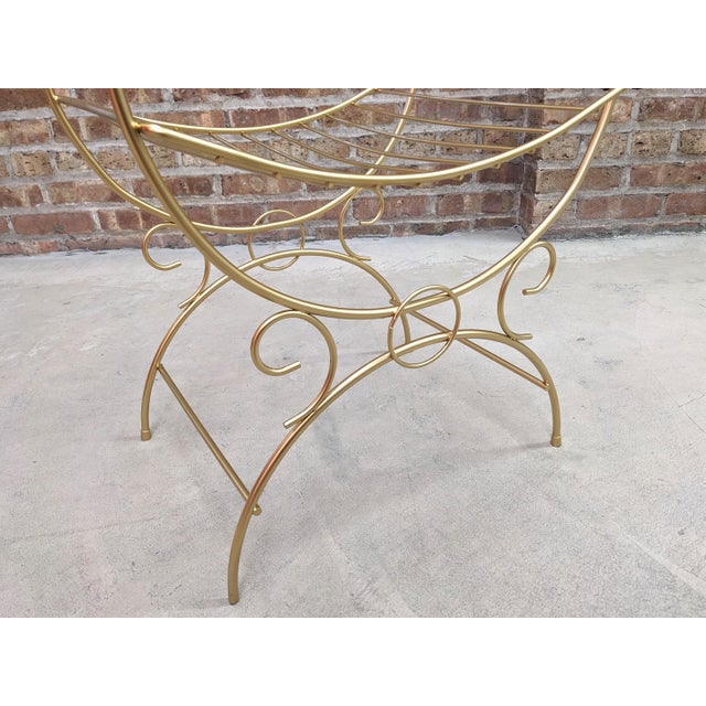 1980s Hollywood Regency Vintage Vanity Bench | Chairish