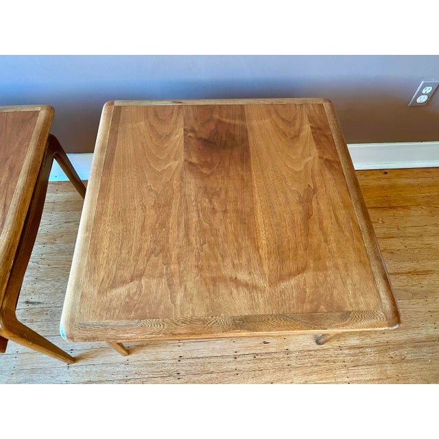 1950s Mid Century Modern Lane Walnut Perception End Table W/ Drawer ...