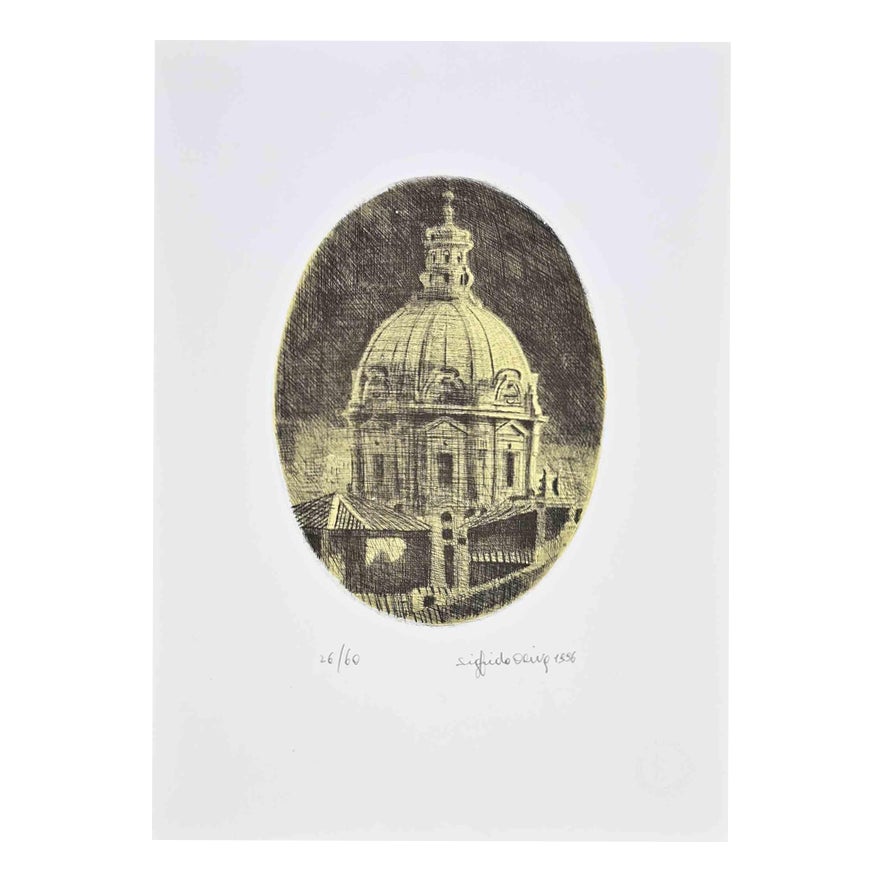 Sigfrido Oliva, View of Rome, 1990s, Etching | Chairish