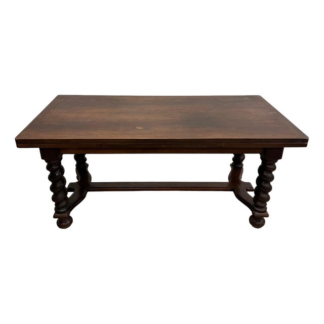 Vintage Walnut Farm Table | Chairish