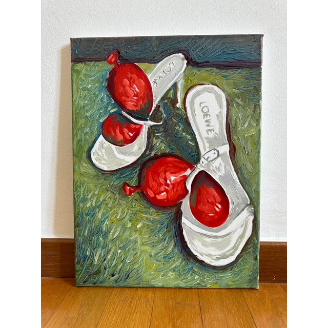 Loewe Balloon Heels, 2023, Jenny Walton Oil Painting on Canvas | Chairish