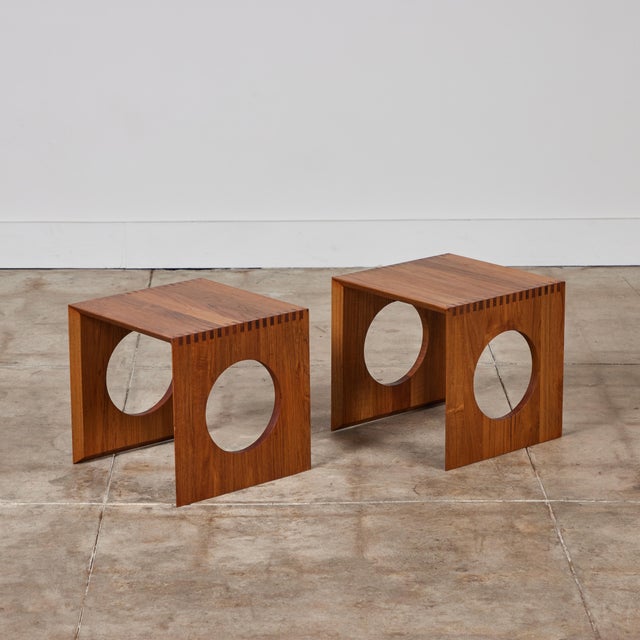 Pair of Jens H. Quistgaard Interlocking Cube Side Tables | Chairish