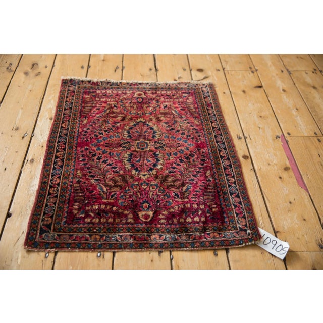 Vintage Fine American Sarouk Square Rug Mat | Chairish