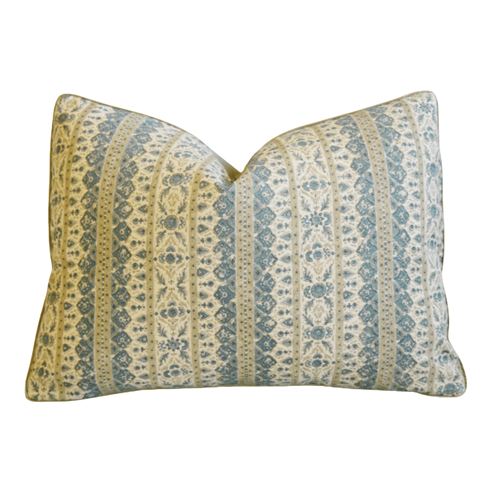 Jasper Fabric Floral Botanical Jammu Stripe Feather/Down Pillow 22" X ...