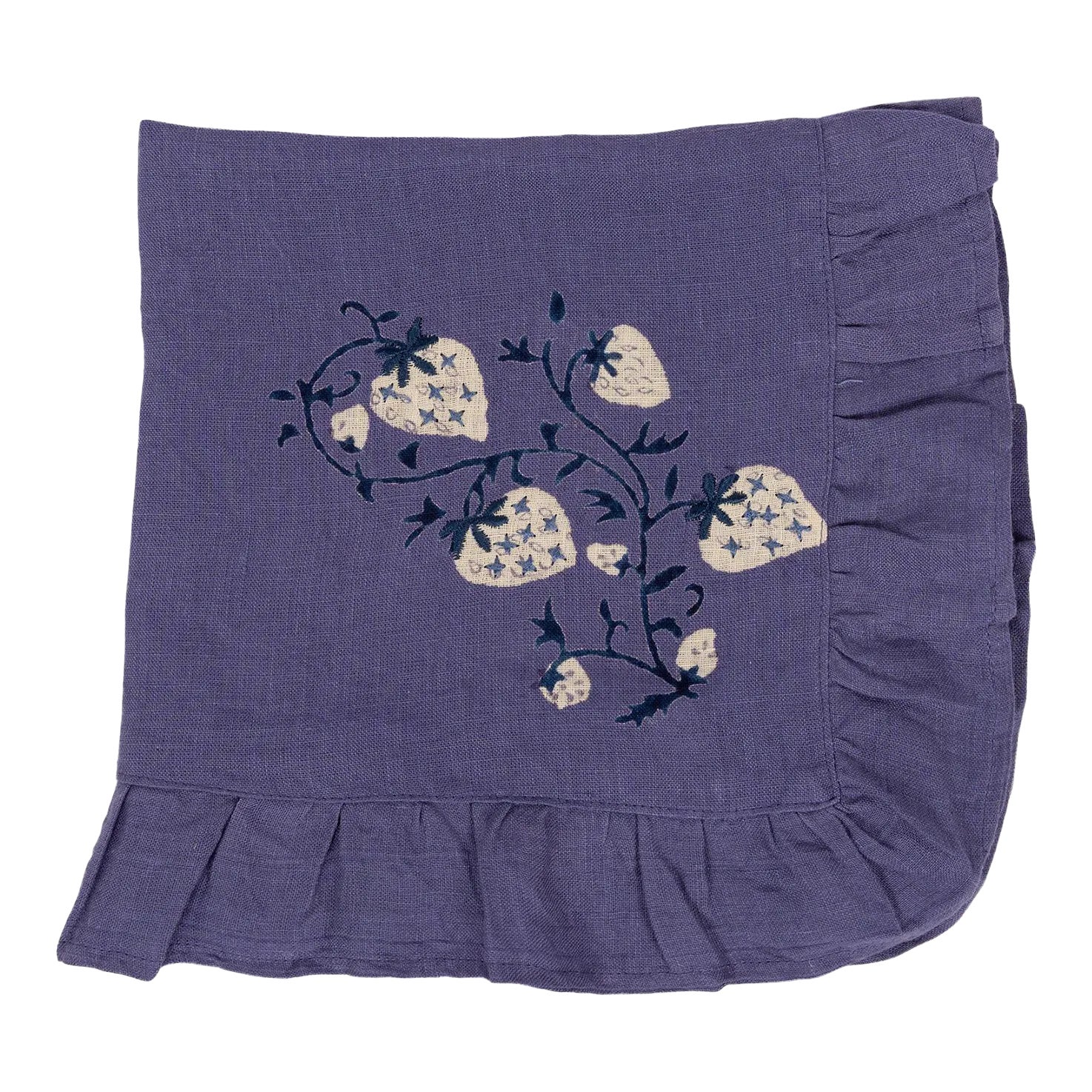 Sharland England Fraises Des Bois Napkins - Set of 8, Blue | Chairish