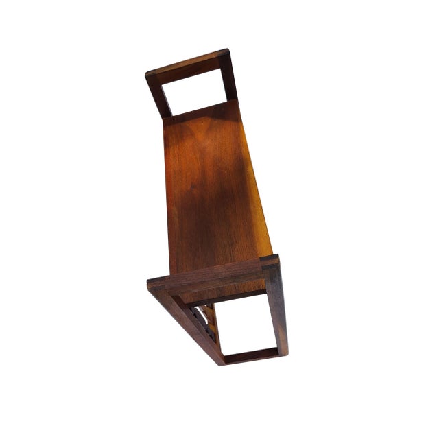 1960s Notched Solid Wood Columns Magazine Rack/Holder by Arthur Umanoff ...