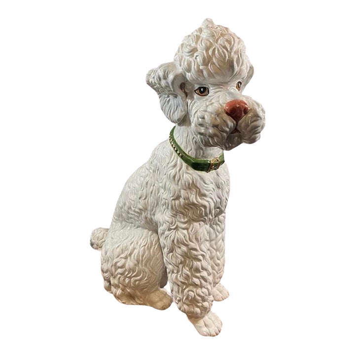 Ardalt Lenwile Large Ceramic Poodle Figurine | Chairish