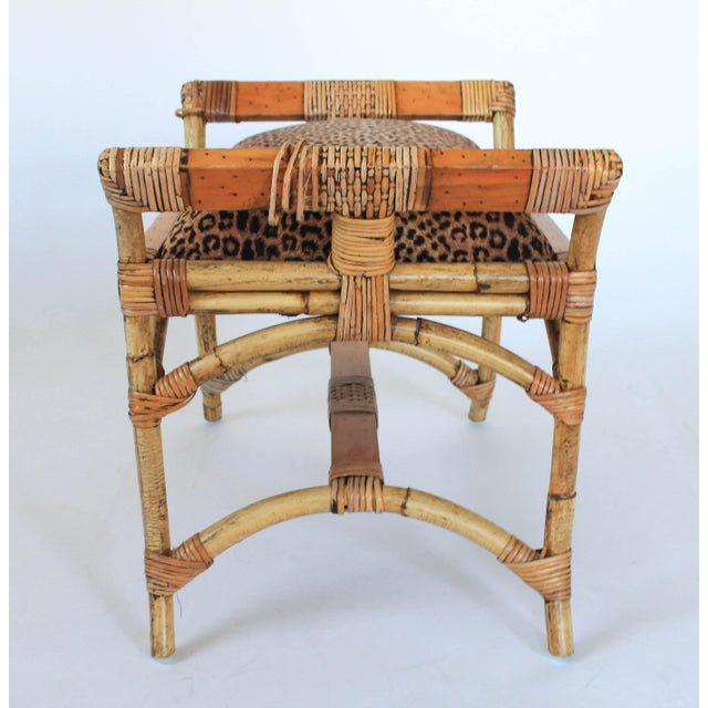 Vintage Bamboo Vanity Seat or Stool | Chairish