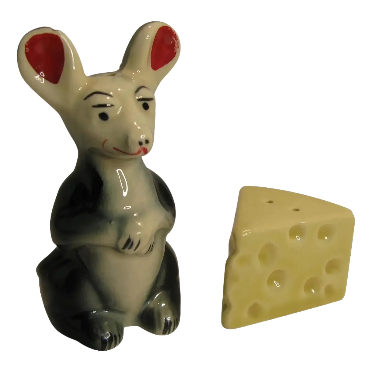 1940's Mouse and His Cheese Salt & Pepper Shakers Anthropomorphic ...