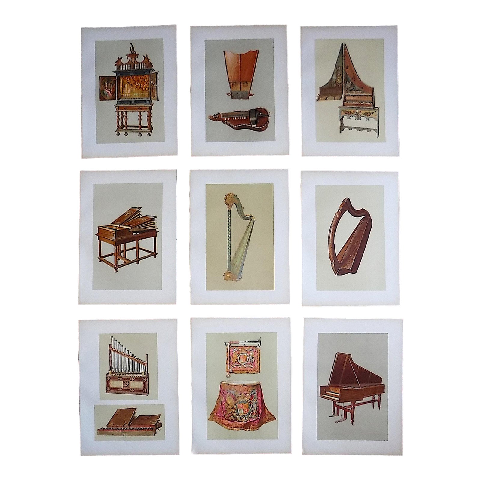 Antique 19th C. Ltd. Ed. Lithographs of Important Antique Musical ...
