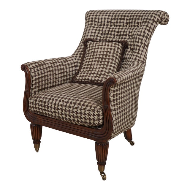 Theodore Alexander Althorp Tufted Back Upholstered Library Chair | Chairish