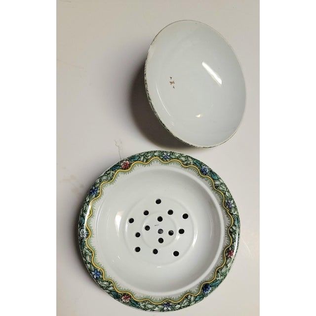 Late 19th Century Spode Copeland Green Chintz King Pattern 3 Piece Bowl ...