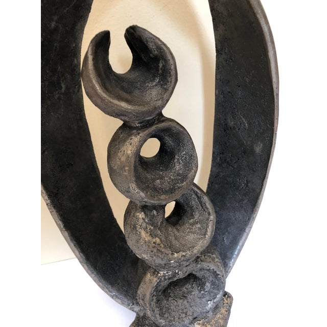 Mid 20th Century 1960's Abstract Cast Aluminum Sculpture | Chairish