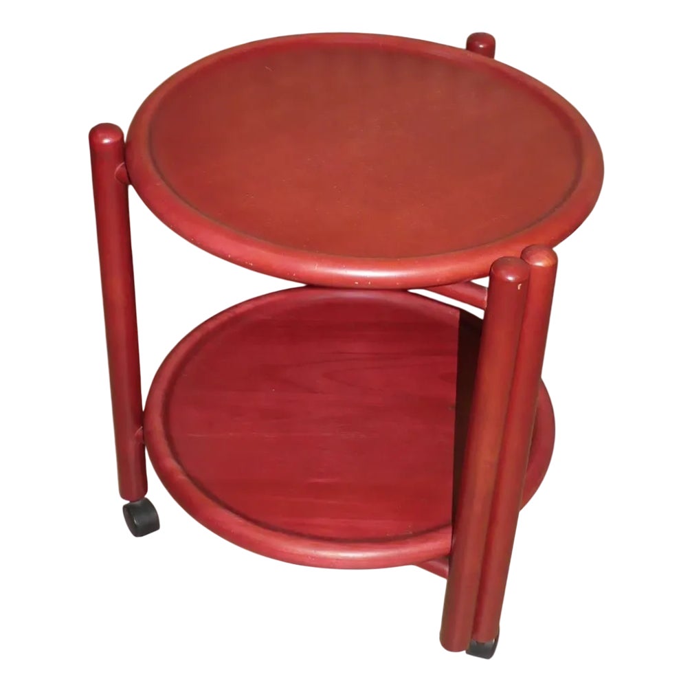 Vintage Bar Cart in Red, 1992 | Chairish