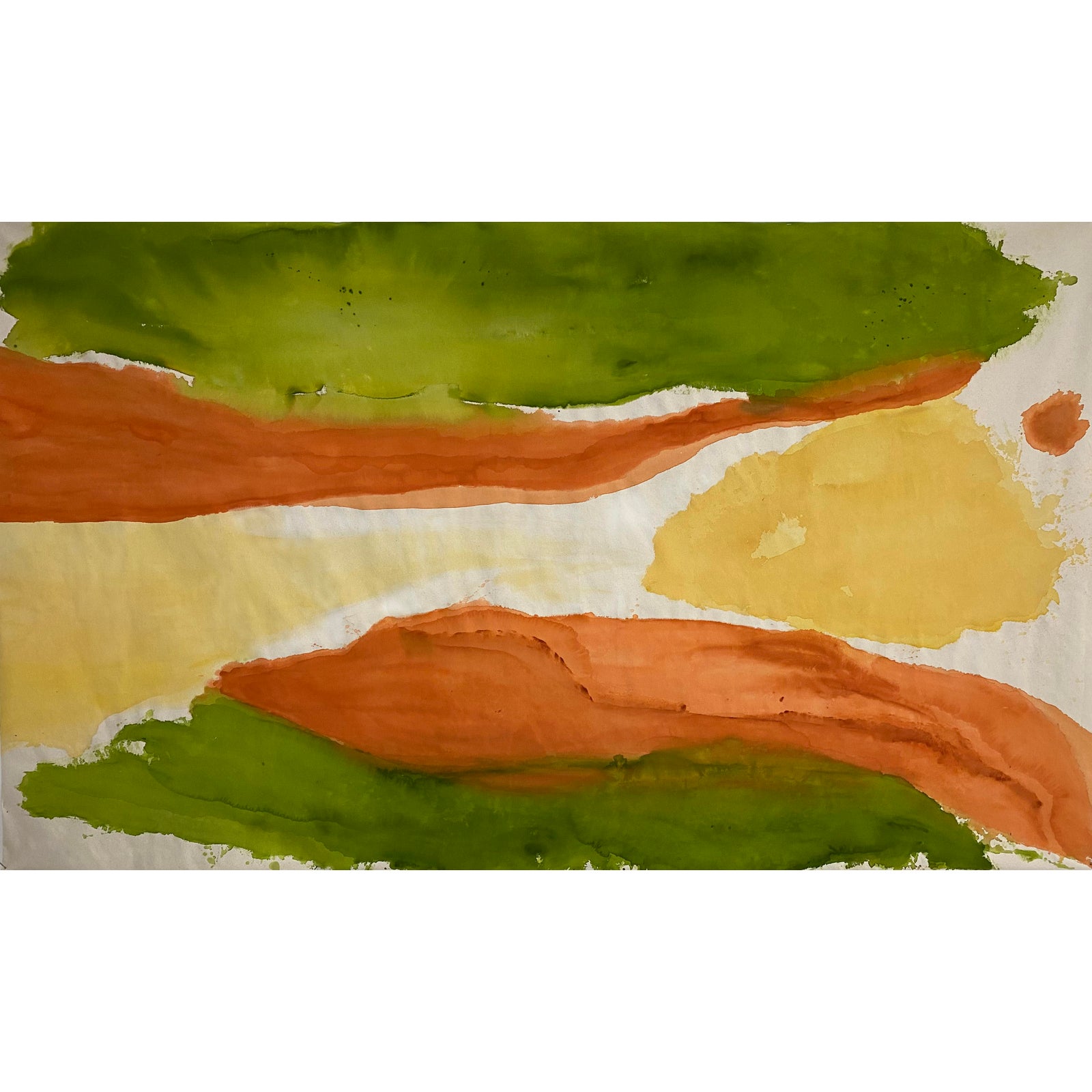 "Untitled 5" Contemporary Abstract Expressionist Color Field Acrylic ...