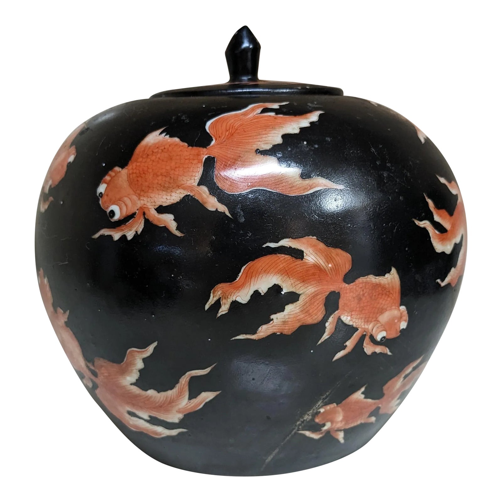 20th Century Chinese Goldfish Vase | Chairish