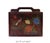 Brown Lacquer Wood Box With Colorful Graphic | Chairish