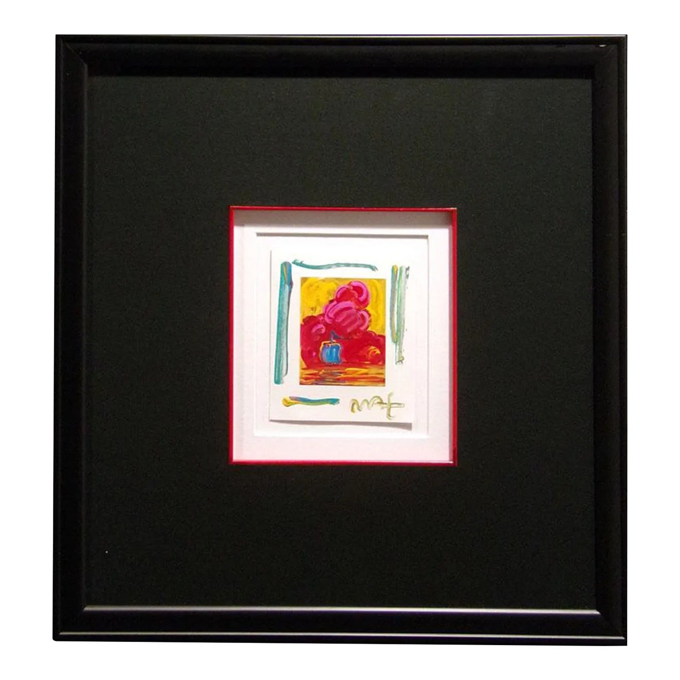 Peter Max Sail Boat Mix Media Lithograph Print Custom Framed | Chairish
