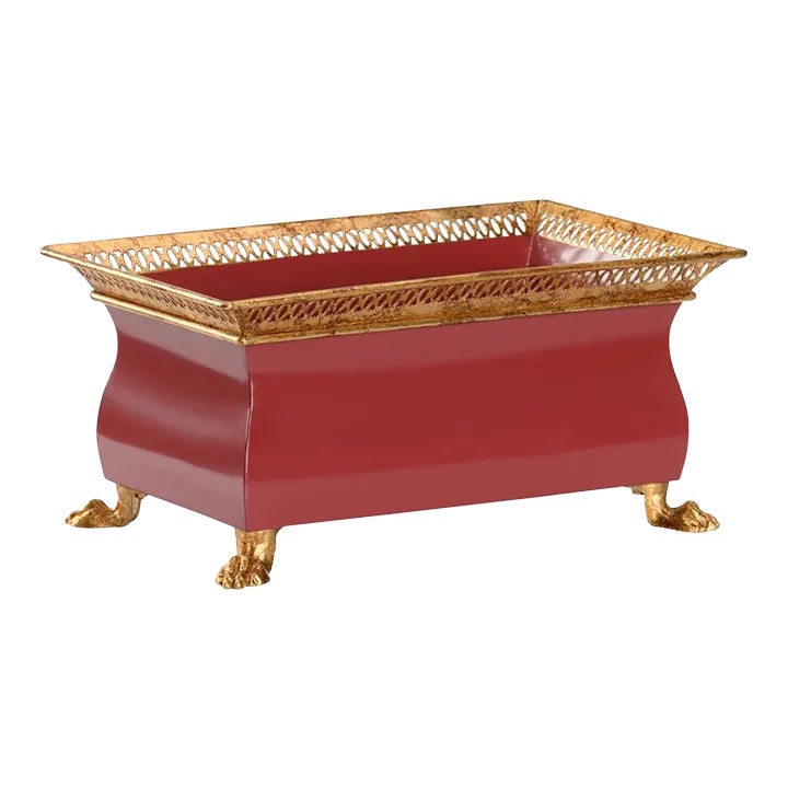 French Planter - Red, Small | Chairish