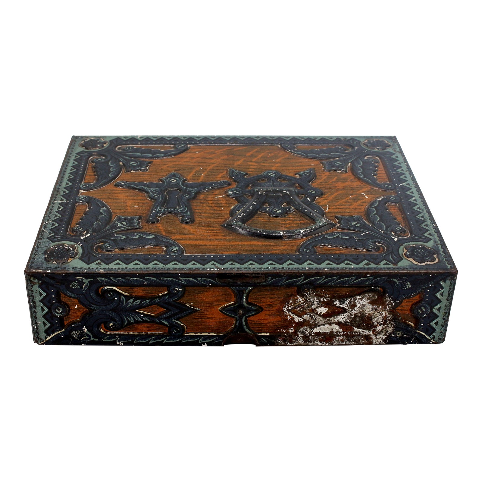 Huntley & Palmers Flat Biscuit Box | Chairish