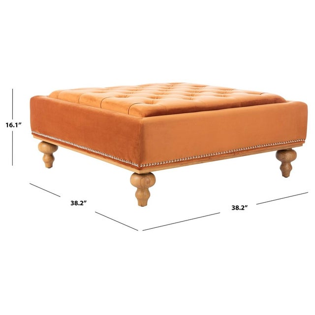 Rosealina Tufted Ottoman - Sienna | Chairish