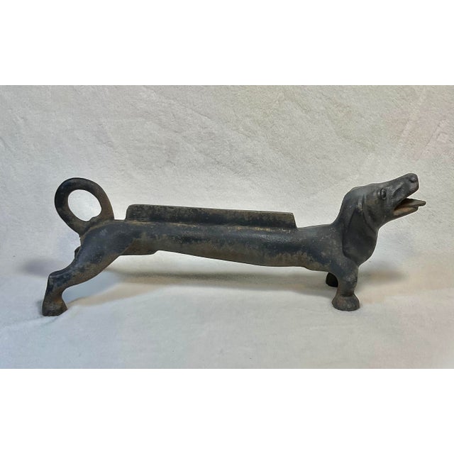 Antique Solid Cast Iron Dachsund Boot Scraper, 26 Lbs. Weiner Dog ...