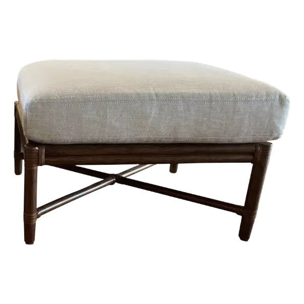 Baker/McGuire Organic Modern Matte Natural Brown Universal Ottoman | Chairish