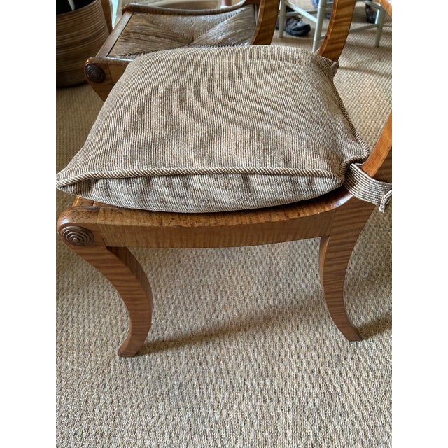 Tiger Maple Antique Side Chairs -A Pair | Chairish