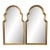 Pair of 1960’s Hollywood Regency Gold Keyhole Mirrors | Chairish