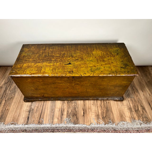 Antique 18th Century Grain Painted Pine Six Board Blanket Box in ...