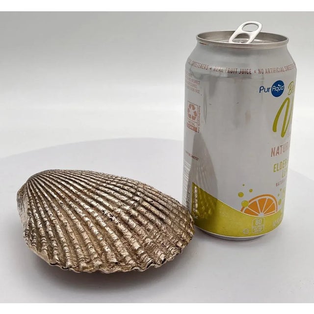 1950s Italian Silver-Tone Metal Scallop Shell Figurine | Chairish