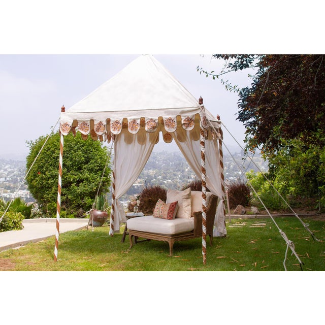 Floral Marigold Blockprint Indian Canopy Tent | Chairish