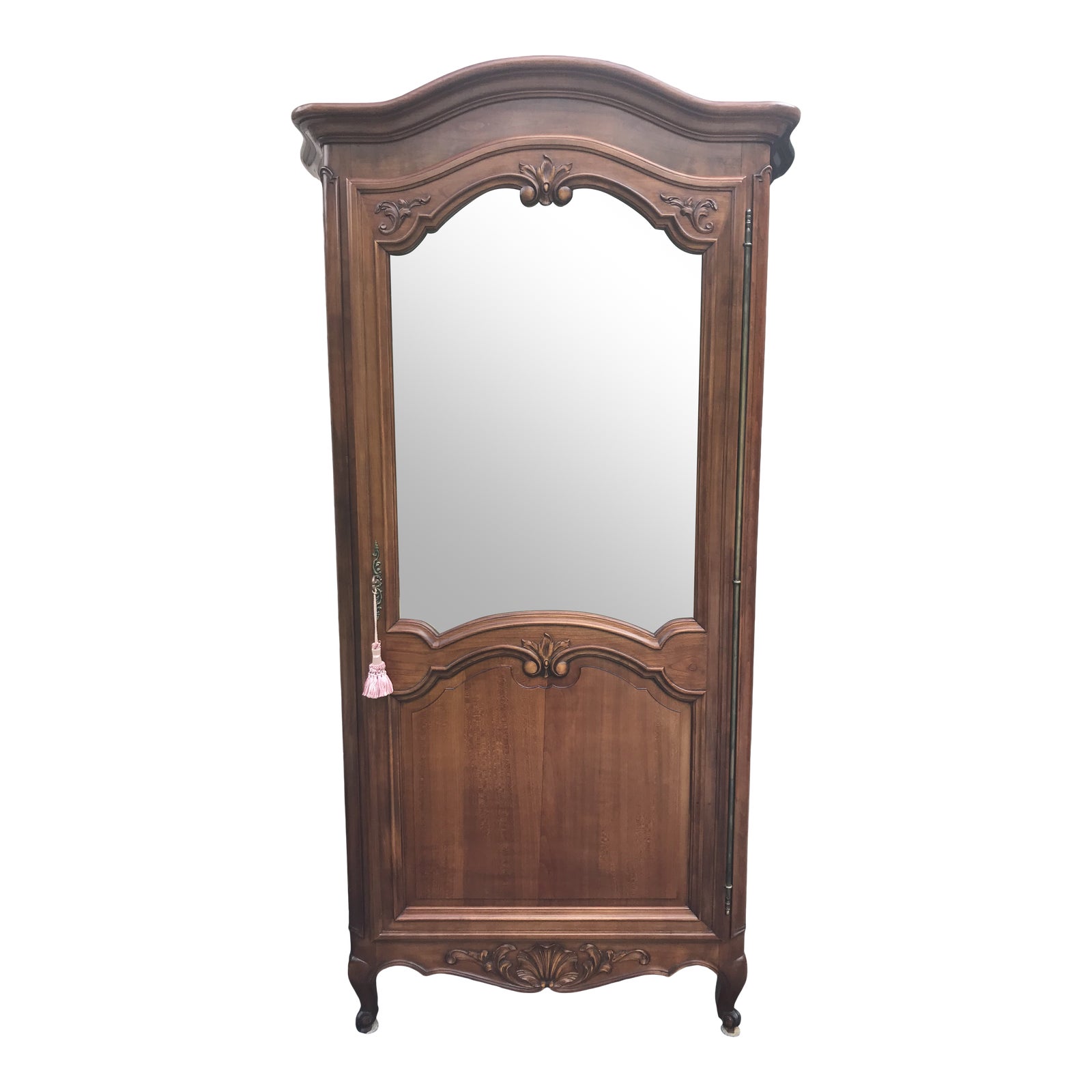 1960s Vintage French Louis XVStyle Carved Cherry Curio | Chairish