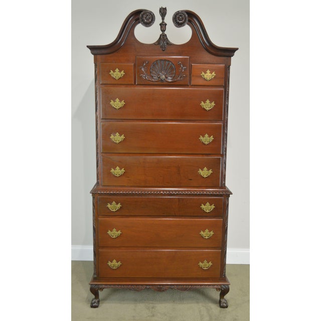 Chippendale Style Custom Crafted Mahogany Vintage Chest on Chest by ...