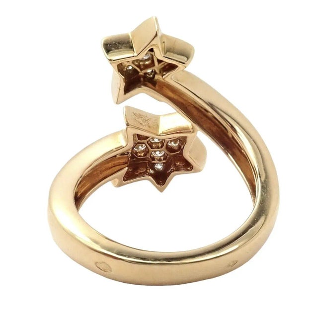 Chanel Comete 18k Yellow Gold Star Diamond Cocktail Ring, size 5.75 ...