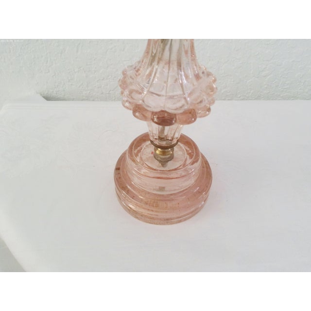 Pink Depression Glass Lamp