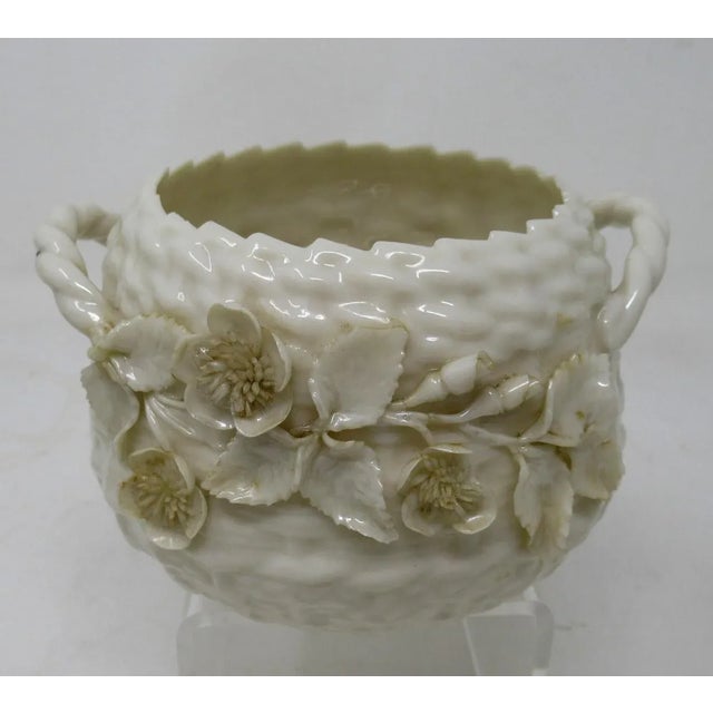 Antique Irish Belleek Porcelain Aberdeen Pitcher Ewer Salt Centerpiece ...