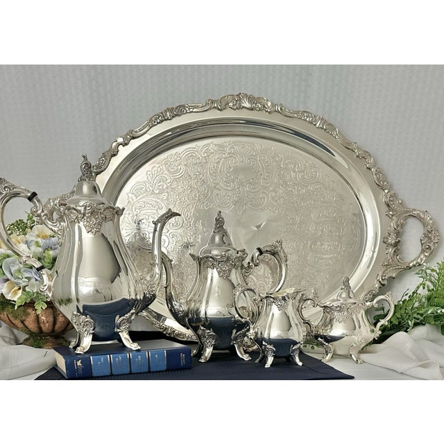 Mid 20th Century Wallace Silver Baroque Silver Plate Tea and Coffee ...