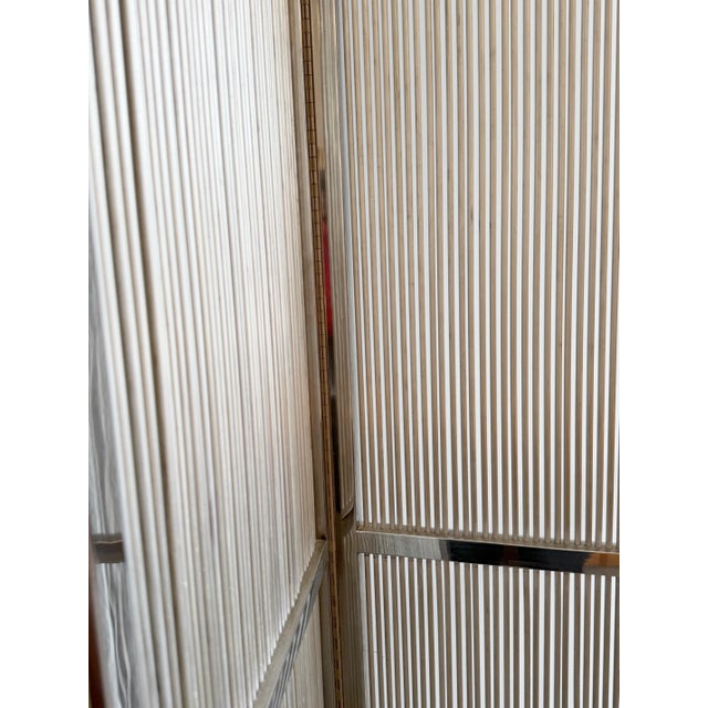 Mid Century Chrome & Aluminum Folding Screen | Chairish