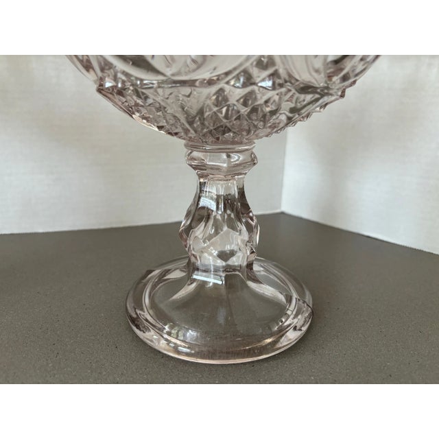 Mid 19th Century Early American Pressed Glass Flint Glass Pedestal ...