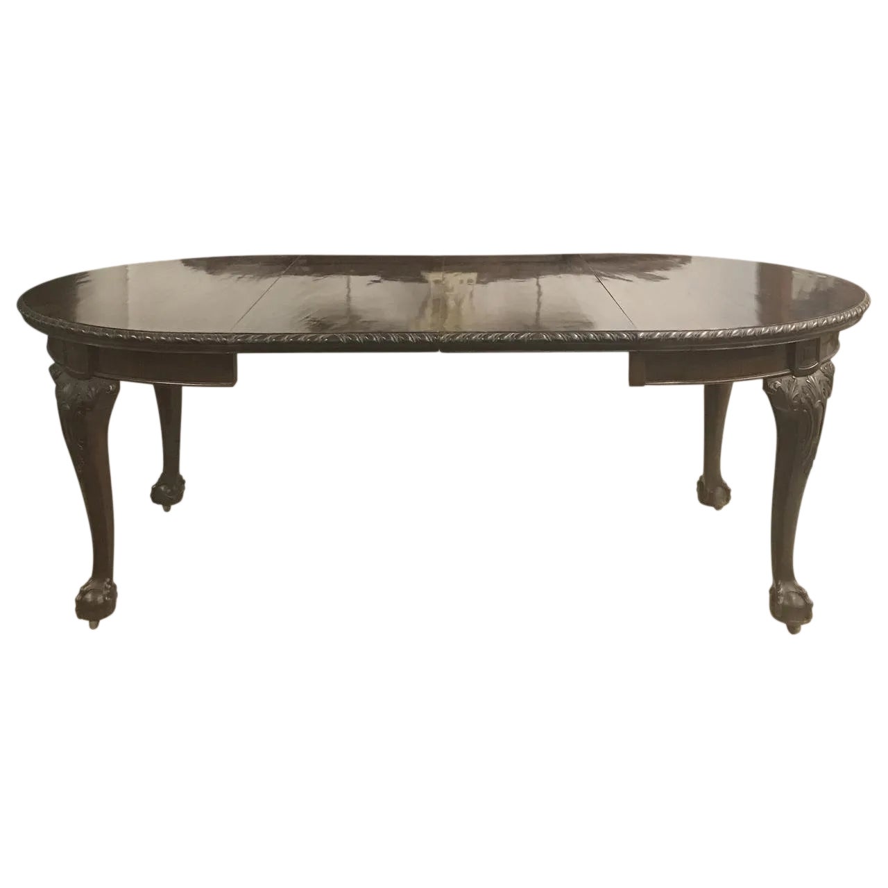 1900s English Traditional Mahogany Dining Table | Chairish