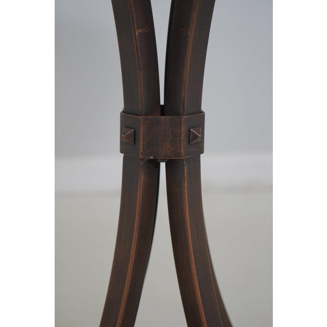 Round High Top Pub Table W. Iron Base | Chairish