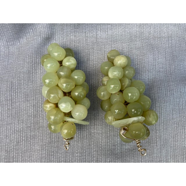 Vintage Green Marble Grape Clumps- a Pair | Chairish