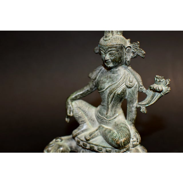 Mid 20th Century Indra Hindu Tibetan Bronze Buddha King of Gods | Chairish