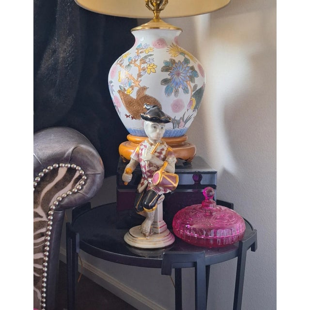 Early 21st Century Singerie Motif Porcelain Figure | Chairish