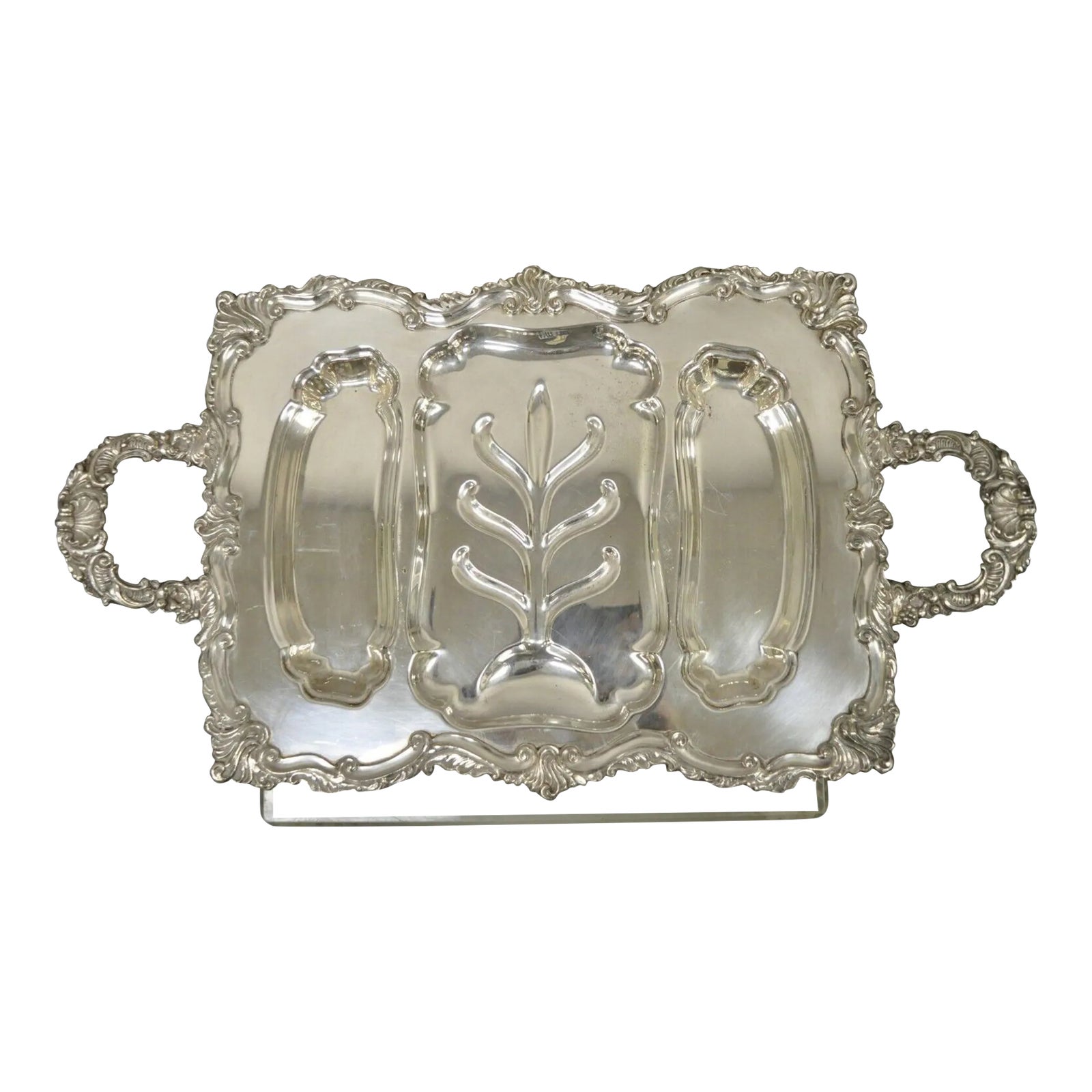 Vintage Meneses Orfebres Spain Regency Style Silver Plate 26" Metal ...