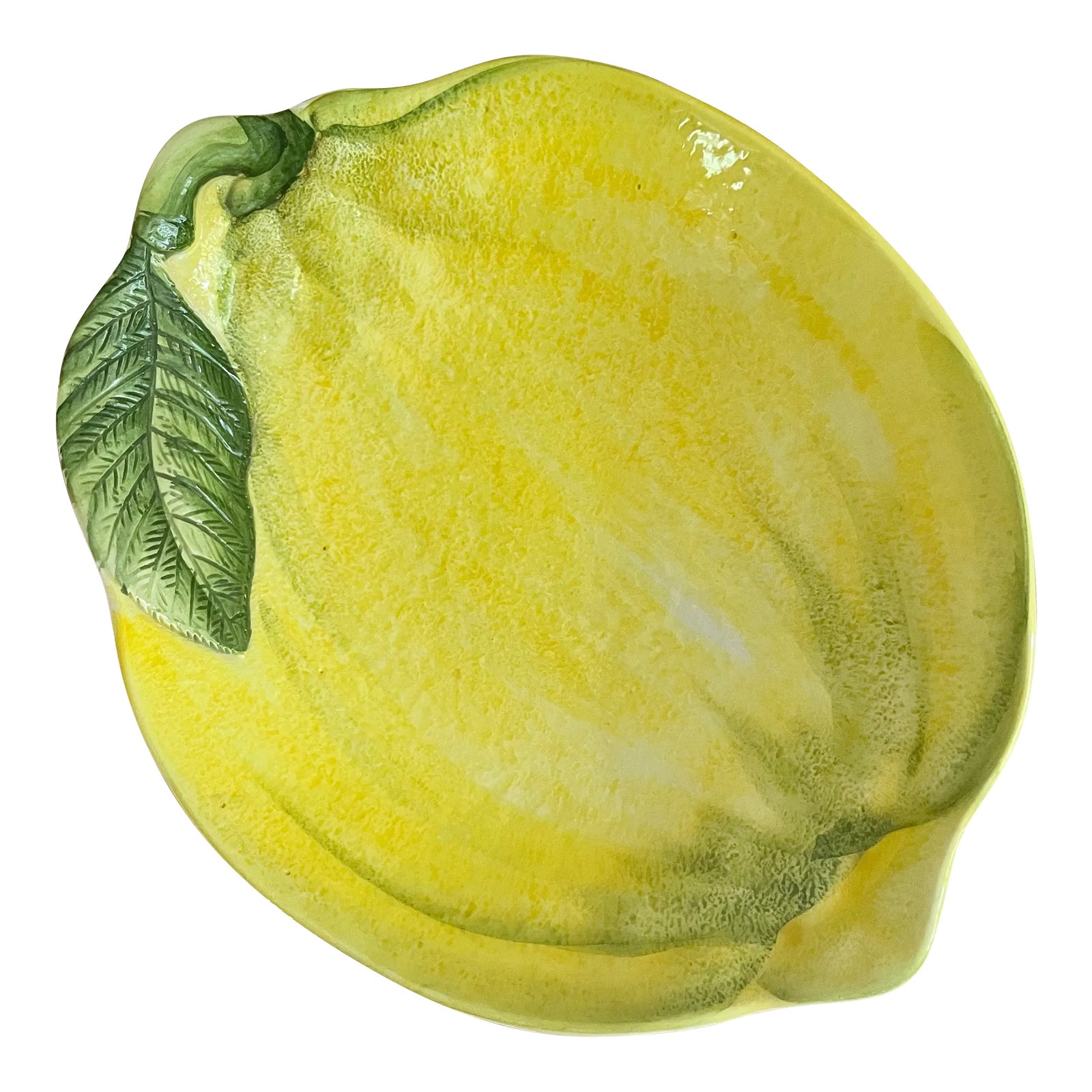 Italian Painted Ceramic Lemon Bowl | Chairish
