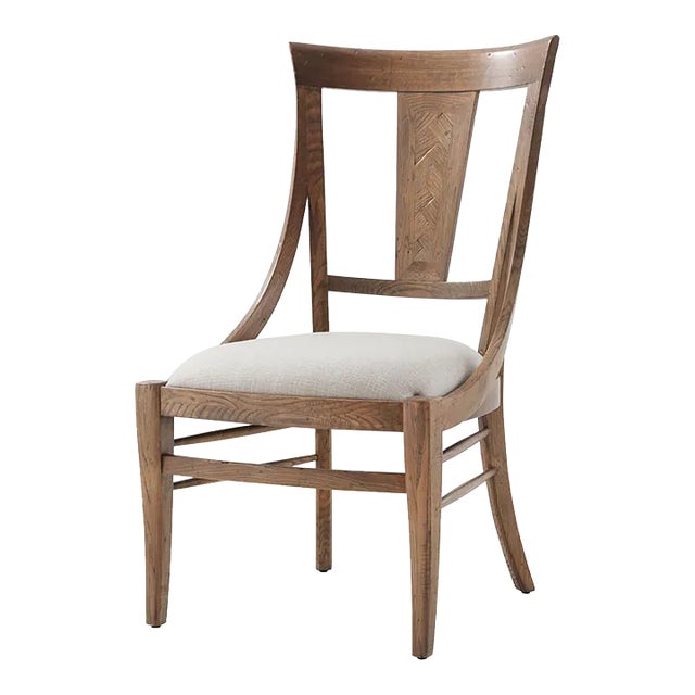 Modern Oak Side Chair | Chairish
