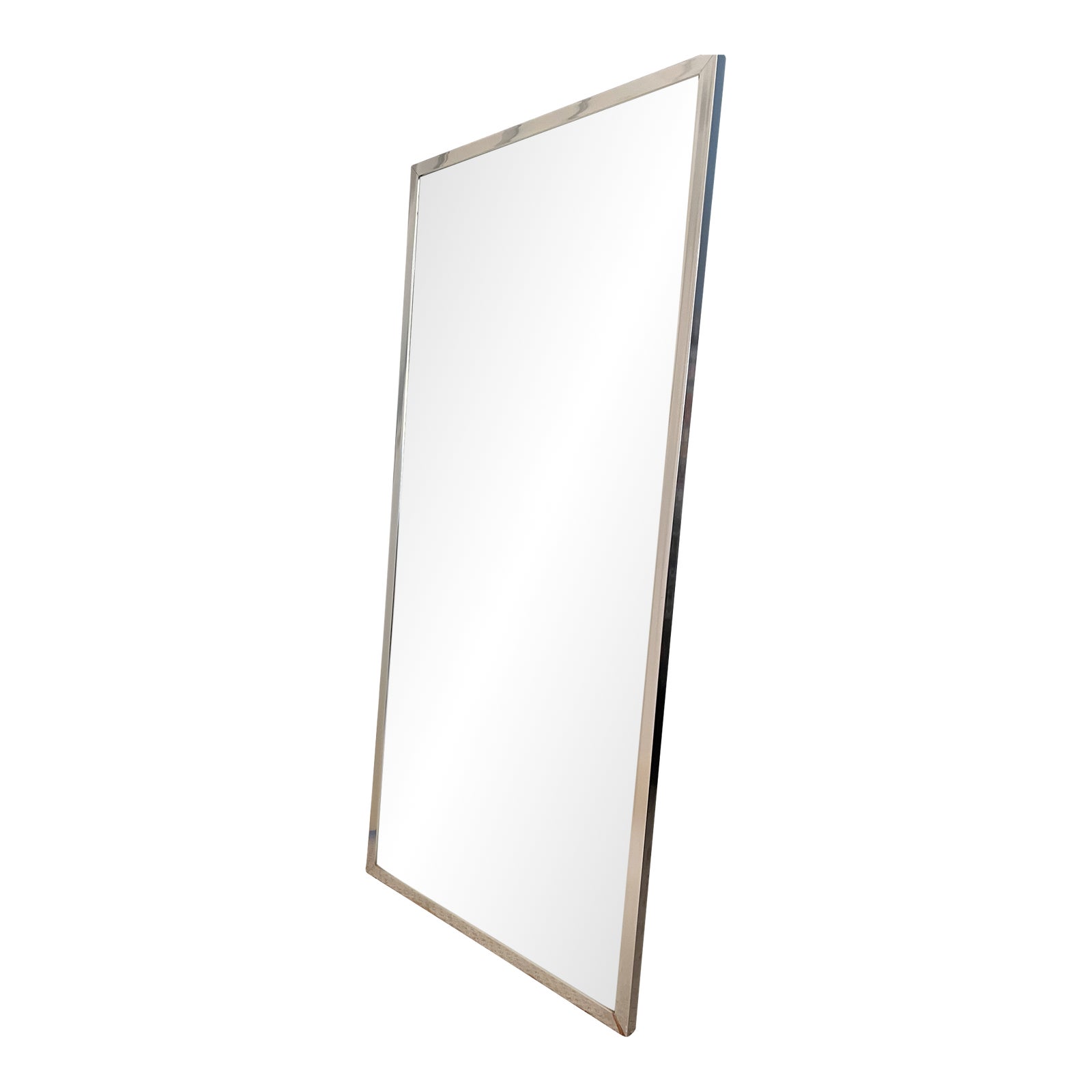 Mid-Century Modern Chrome Wall Mirror | Chairish